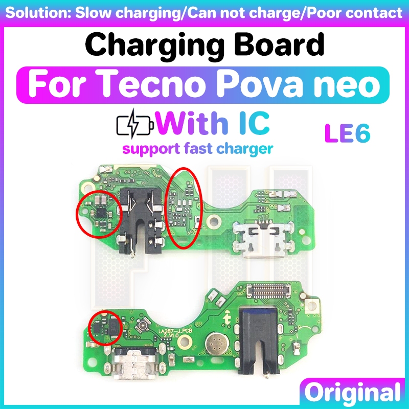 USB Charging charger port board for Tecno pova neo LE6 with IC USB Port ...