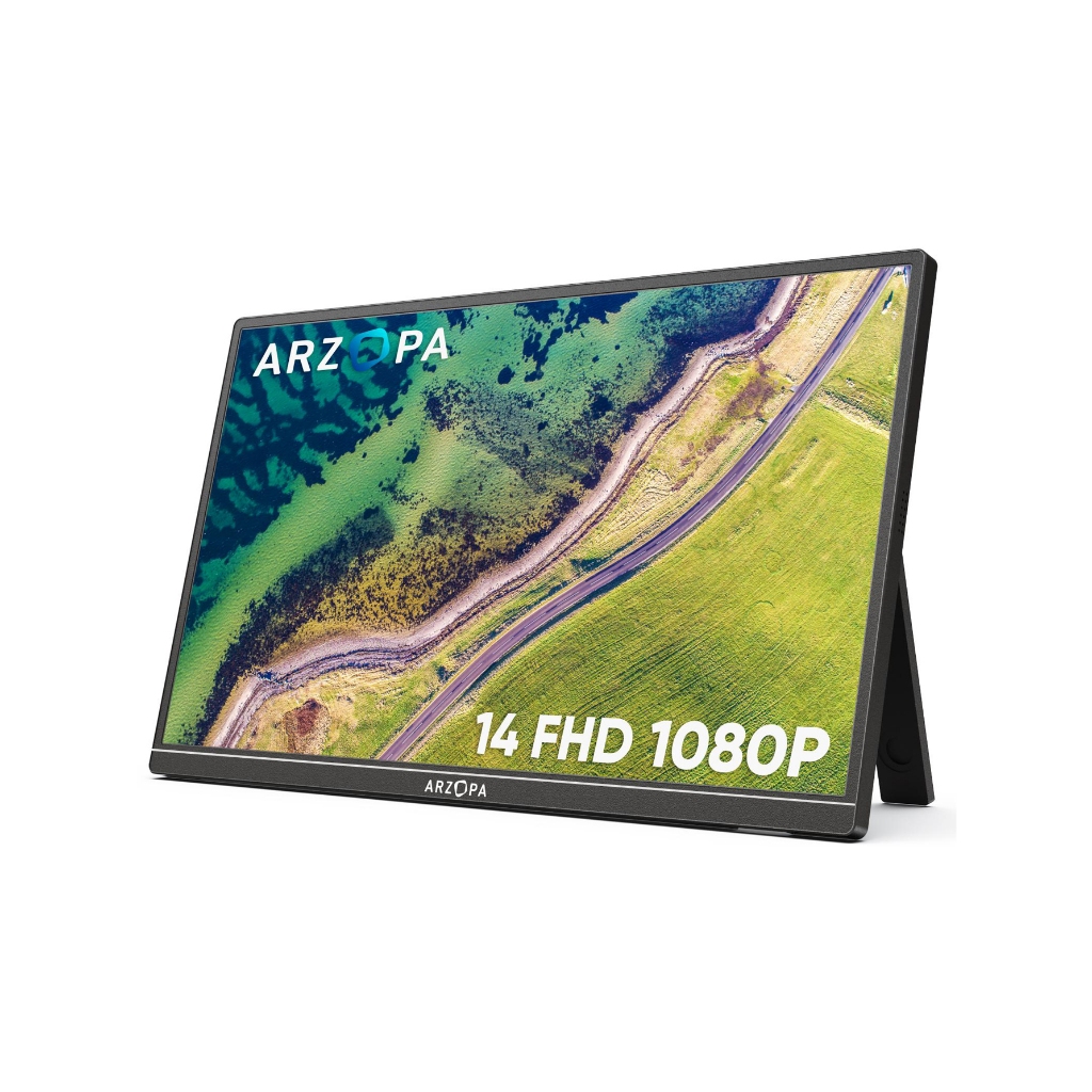 ARZOPA A1S Portable Laptop Monitor External Display With Dual Speakers ...