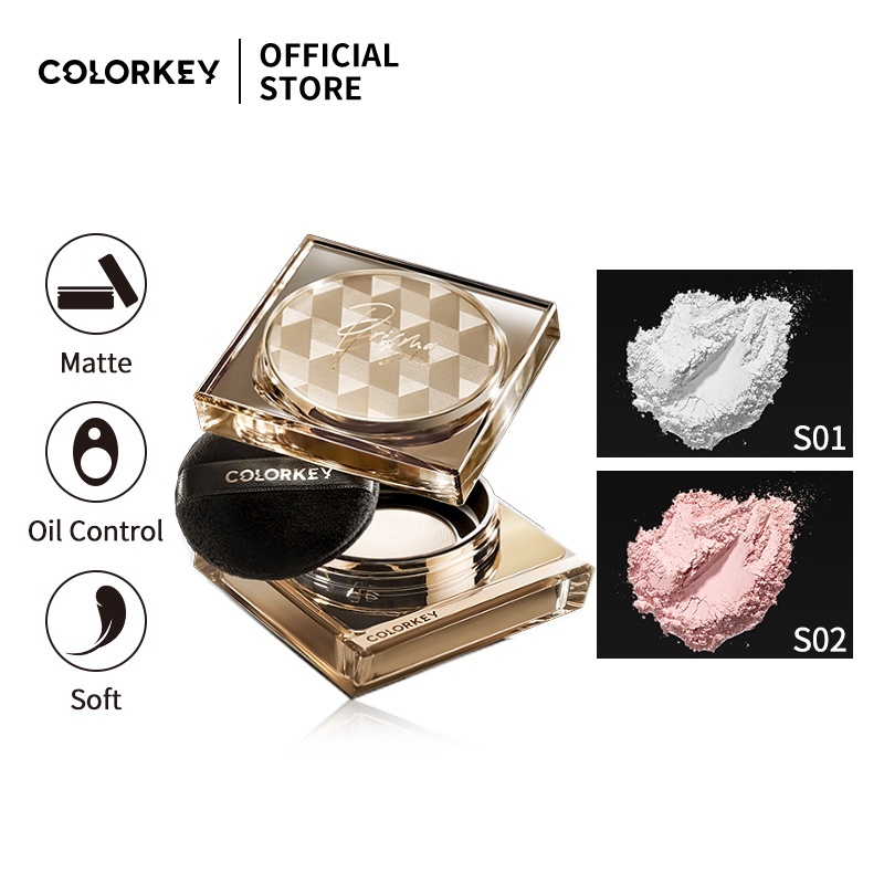 Colorkey 4 Colors Loose Powder Matte-Brighten Sweat-Proof Oil Control ...