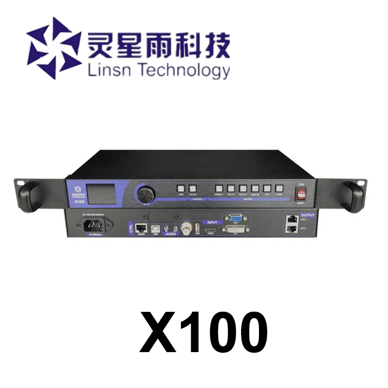 LINSN X100 video processor HDMI-compatible DVI VGA CV input 110V-220V AC LED display controller ...