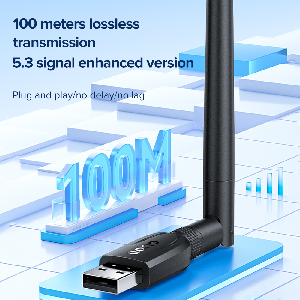 Llano Long Range Bluetooth Adapter USB Bluetooth 5.3 100M Wireless ...