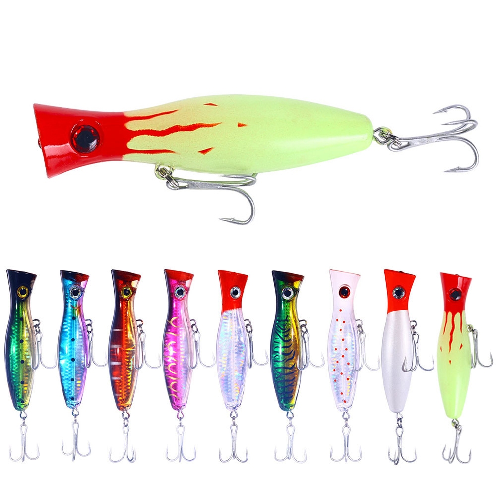 1 Pc 43g/13cm Hard Bait Floating Lure Big Popper 8 Colors Topwater ...
