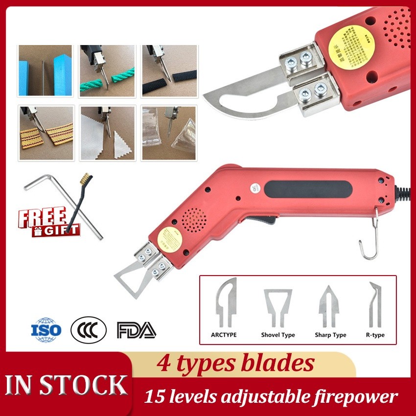 4 in 1 Knife Heat 220V Fabric Cutter Rope Cutter, 100W Pro Electric Hot ...