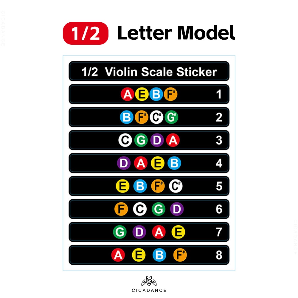Violin Sticker Fingerboard Sticker PET Material Clear Printing Violin ...