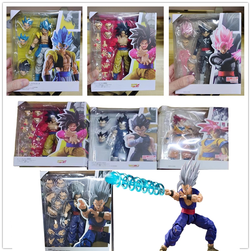 SHF Dragon Ball Z Action Figure Articulado Son Goku Black Gogeta Vegeta ...