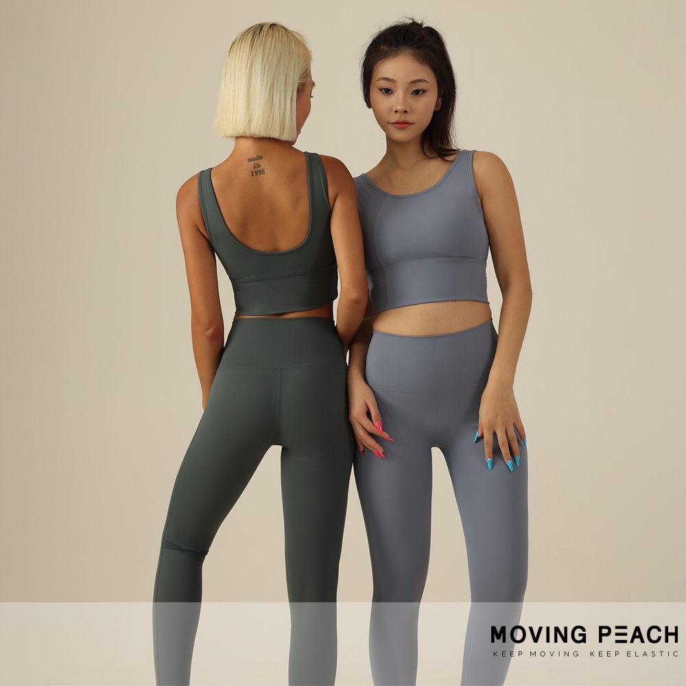 MOVING PEACH Women Sportswear Fitness Tank Top and Compression Pants ...