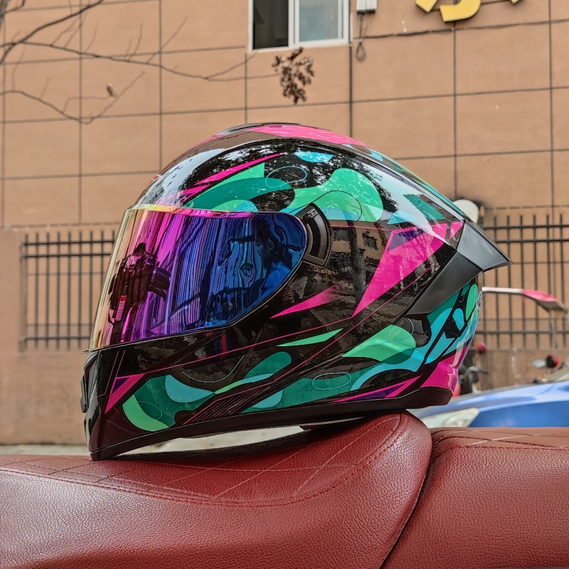 Dual Lens Motorcycle Helmet Men Full Face Helmet Moto Riding ABS ...
