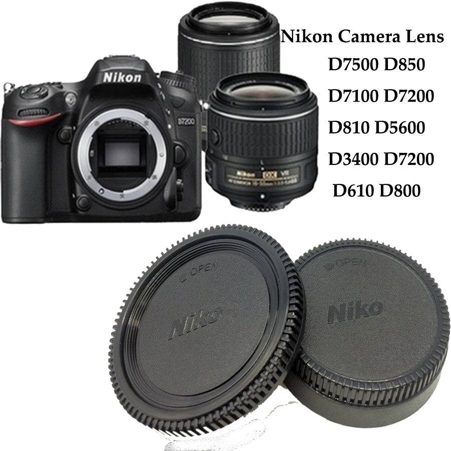 Camera body shell and rear lens cap compatible Nikon camera D7500 D850 D7100 D7200 D810 D5600 ...