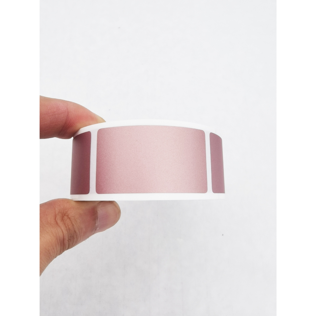 500pcs Per Roll 42x23mm Pink/Rose Gold Colour Scratch Off Sticker High ...