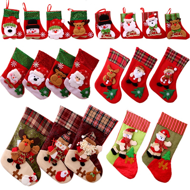 Cartoon Trumpet Retro Christmas Stocking Decoration /Christmas Holiday ...