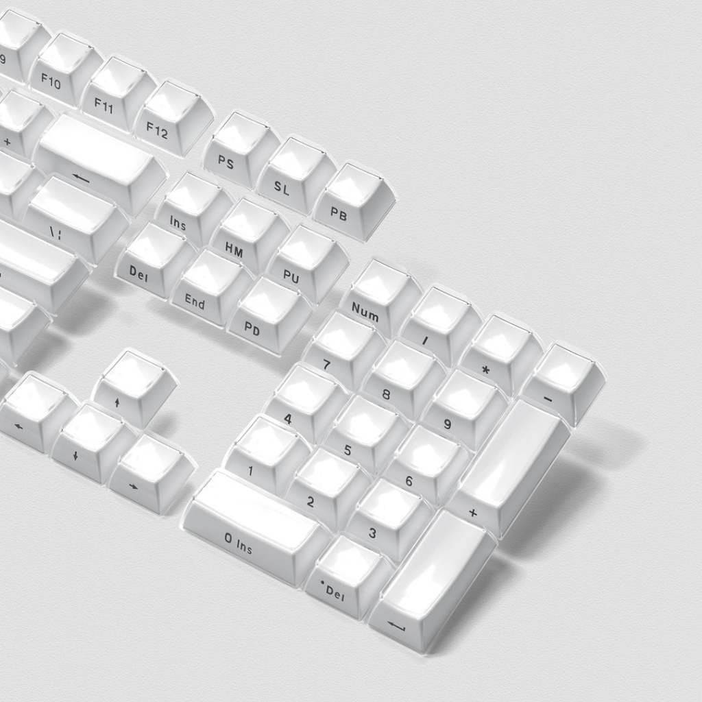 WOMIER Crystal Jelly Keycaps, OEM Profile 113 Keys Custom Pink/Blue ...