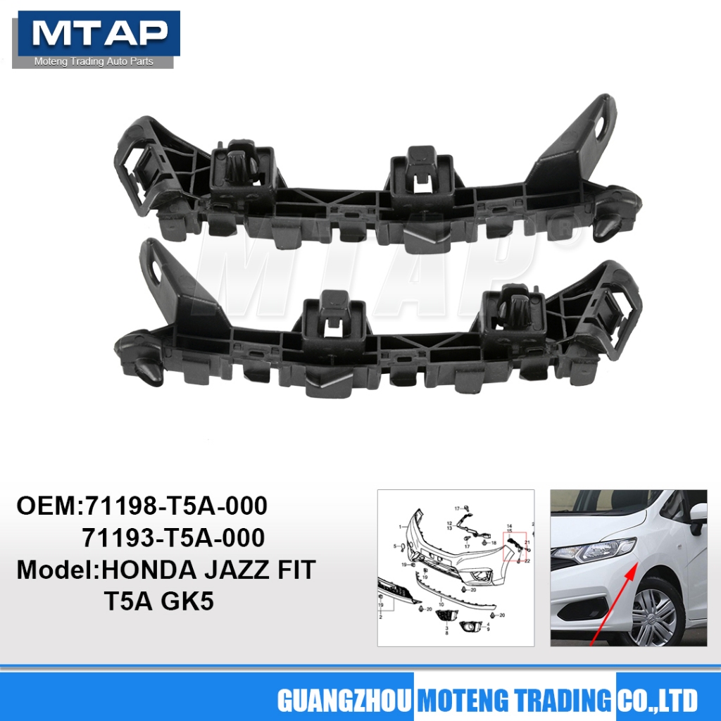 Front Bumper Side Bracket For HONDA JAZZ FIT T5A GK5 2014~2020 Front ...