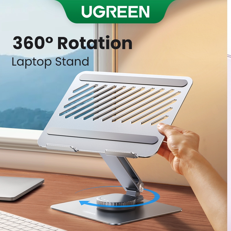 UGREEN Foldable Laptop Stand With 360° Rotating Swivel Lock Button ...