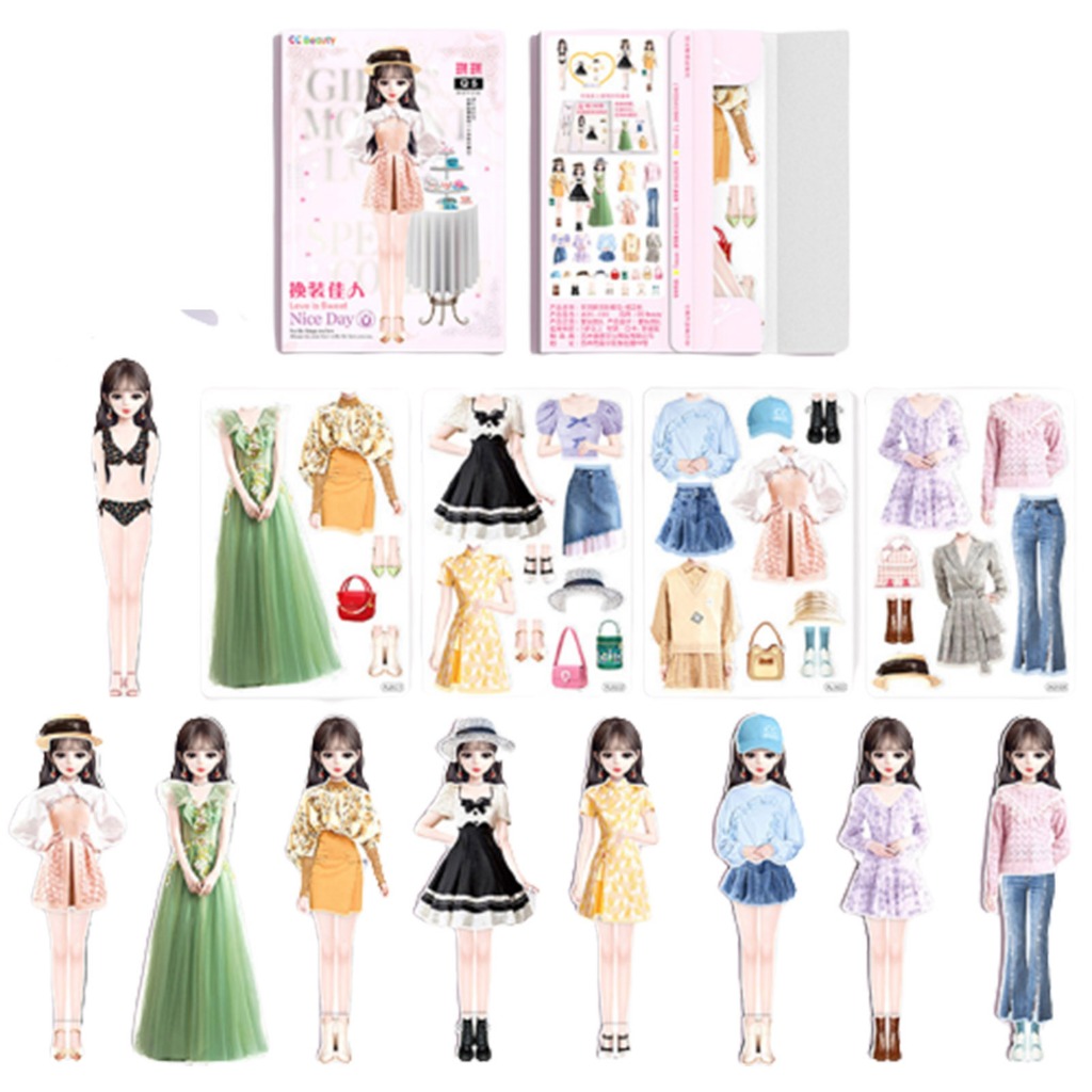 Magnetic Princess Dress Up Paper Doll Pretend Play Game, Travel Toy Car ...