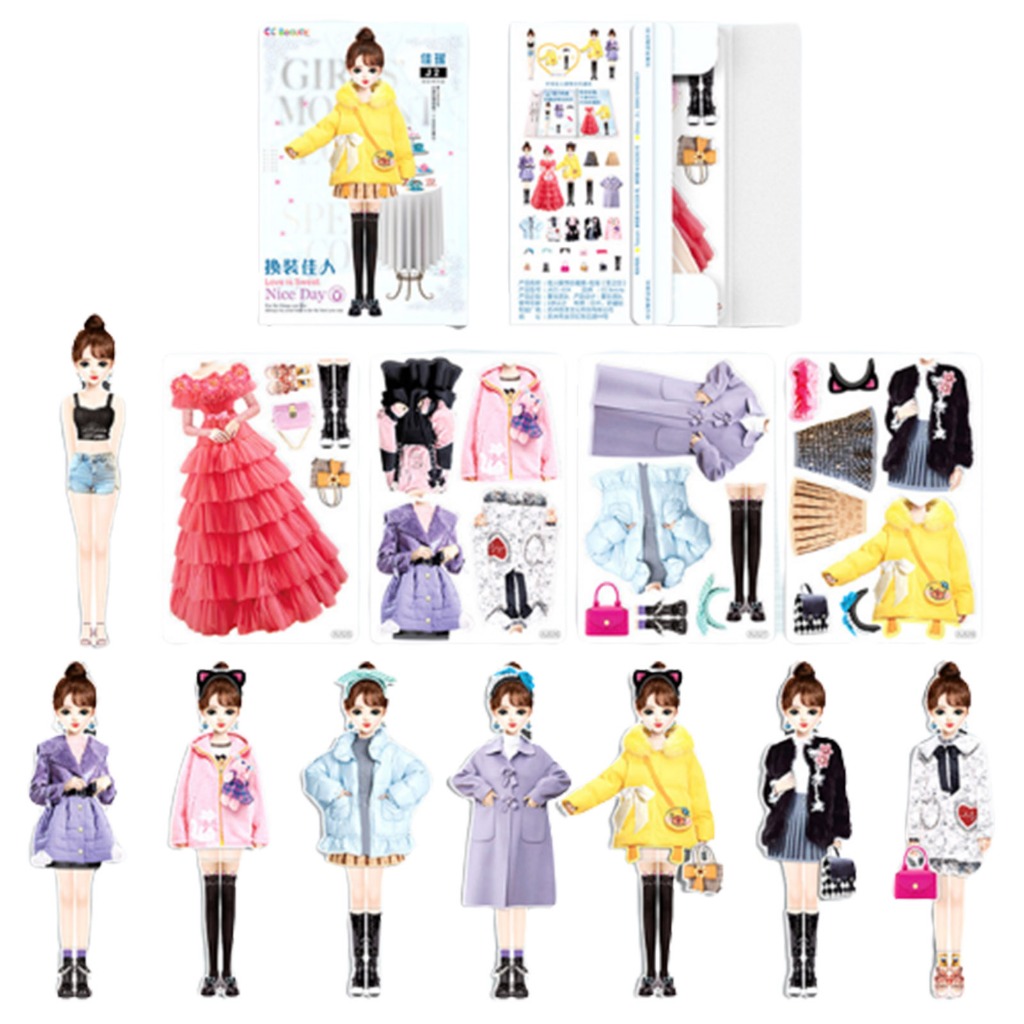Magnetic Princess Dress Up Paper Doll Pretend Play Game, Travel Toy Car ...