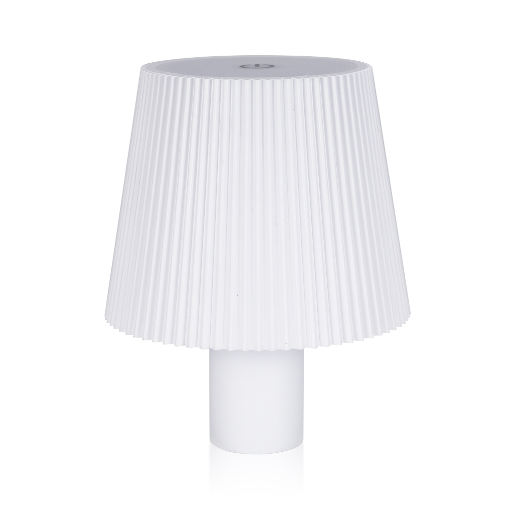Pleated Tricolor Warm Round Bottle Light, LED Rechargeable Desk Lamp ...