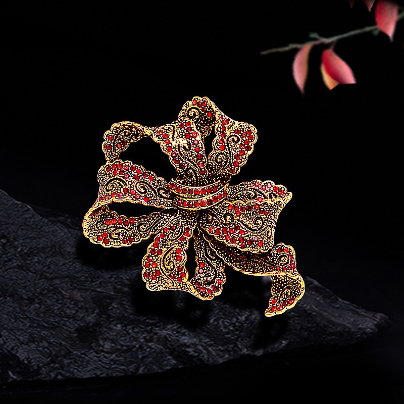 Exquisite Retro Bowknot Brooch（2 colors to choose from）High-end shine ...