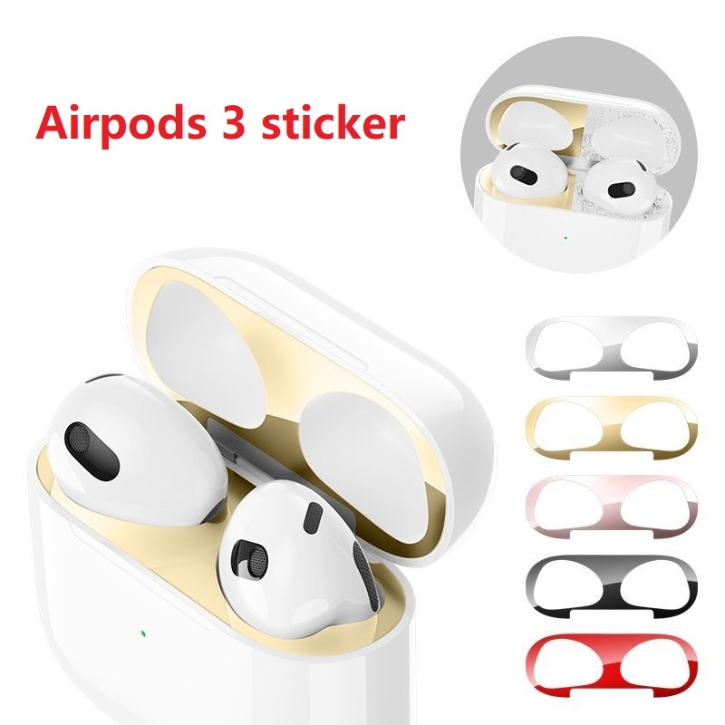 Anti-dirt Metal Stickers For Airpods 3 4 case Dust Guard Sticker Anti ...