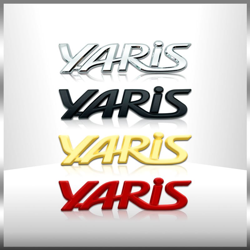 Auto Car Emblem Rear Badge metal Plastic Car Styling For Toyota Yaris ...