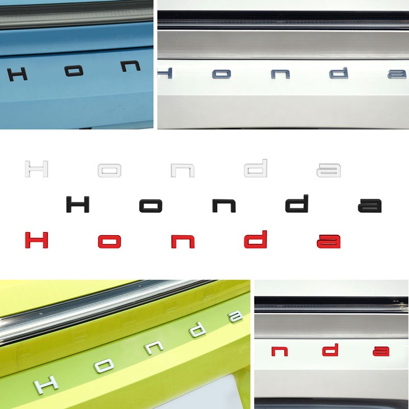 New Honda Style Car Trunk Font ABS Sticker Personalised Body Decals ...