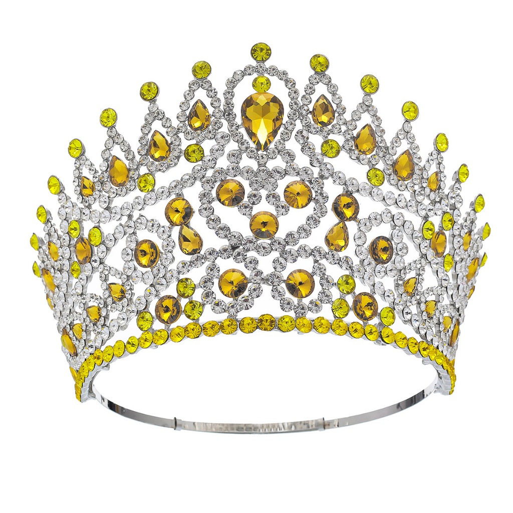 Levery Beauty Pageant Crown Rhinestone Pageant Tall Crowns Crystal ...