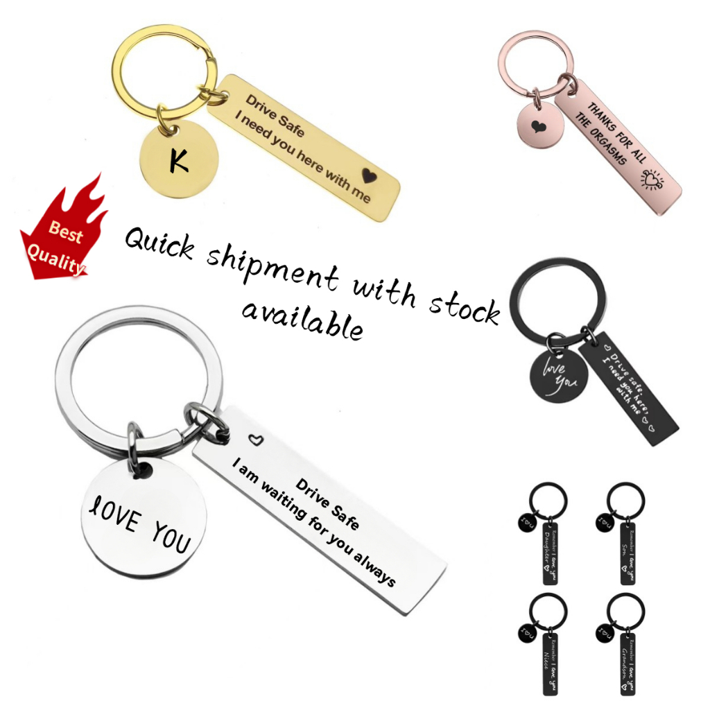 Customized Stainless Steel Mirror Keychain Personalized Pendant Diy ...