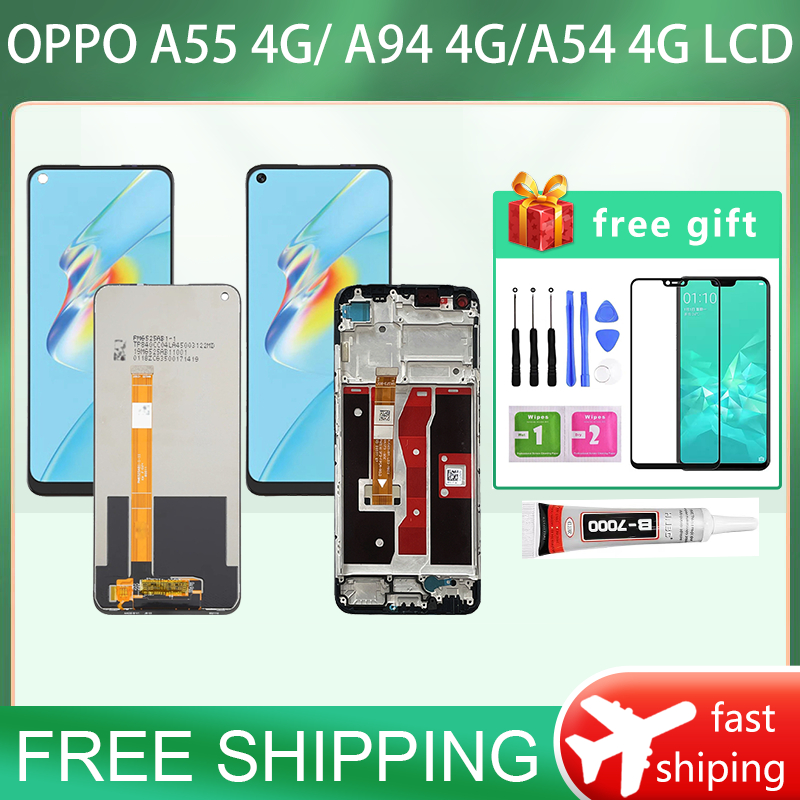 Original For OPPO A55 4G CPH2239 OPPO A54 4G LCD Display Screen With Frame Display Touch Screen ...