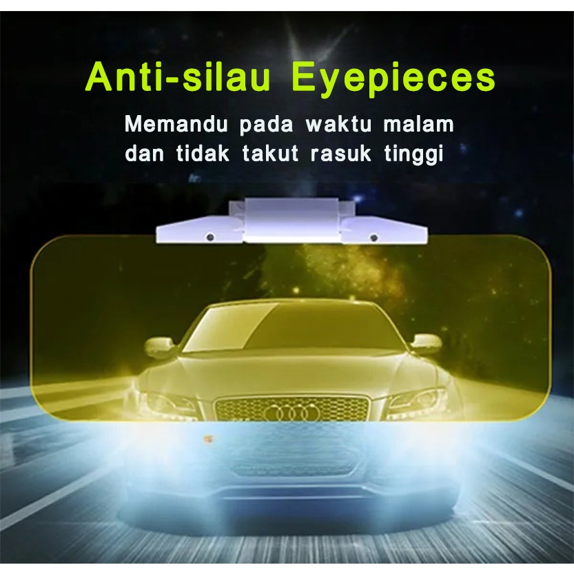 Cermin anti-silau kereta siang dan malam, pelindung matahari kereta ...