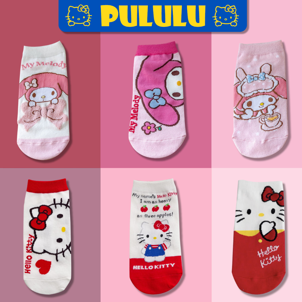 Pululu Cute & Kawai Little Cotton Socks Adult Hello Kitty Socks Fruit ...