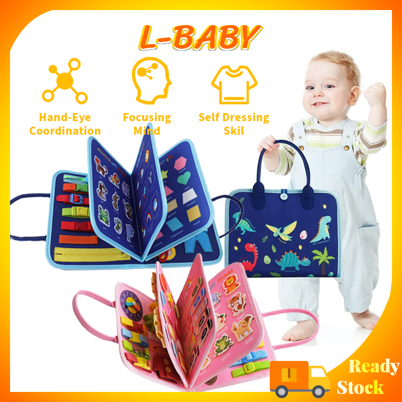 【Ready Stock】Baby Busy Book Interactive Learning Toy for Toddlers Shape ...