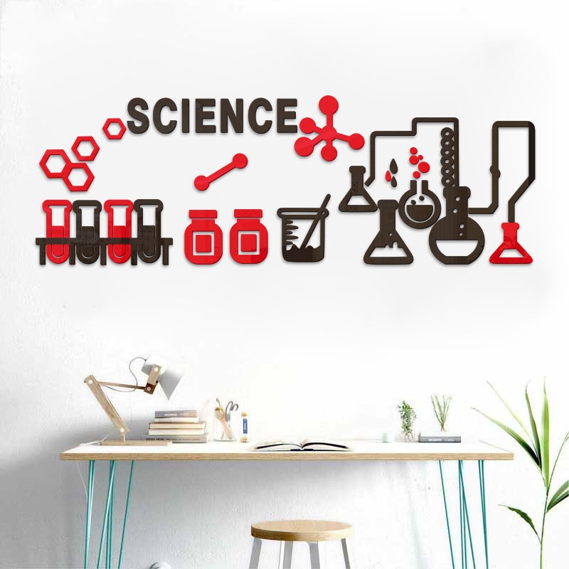 Science Laboratory Decoration School Classroom Layout Acrylic Self ...