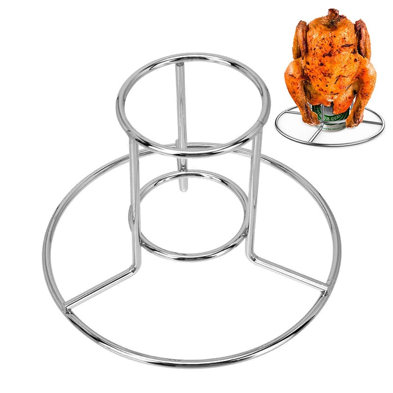 Grilled chicken rack, outdoor grilled beer chicken rack, metal carbon ...
