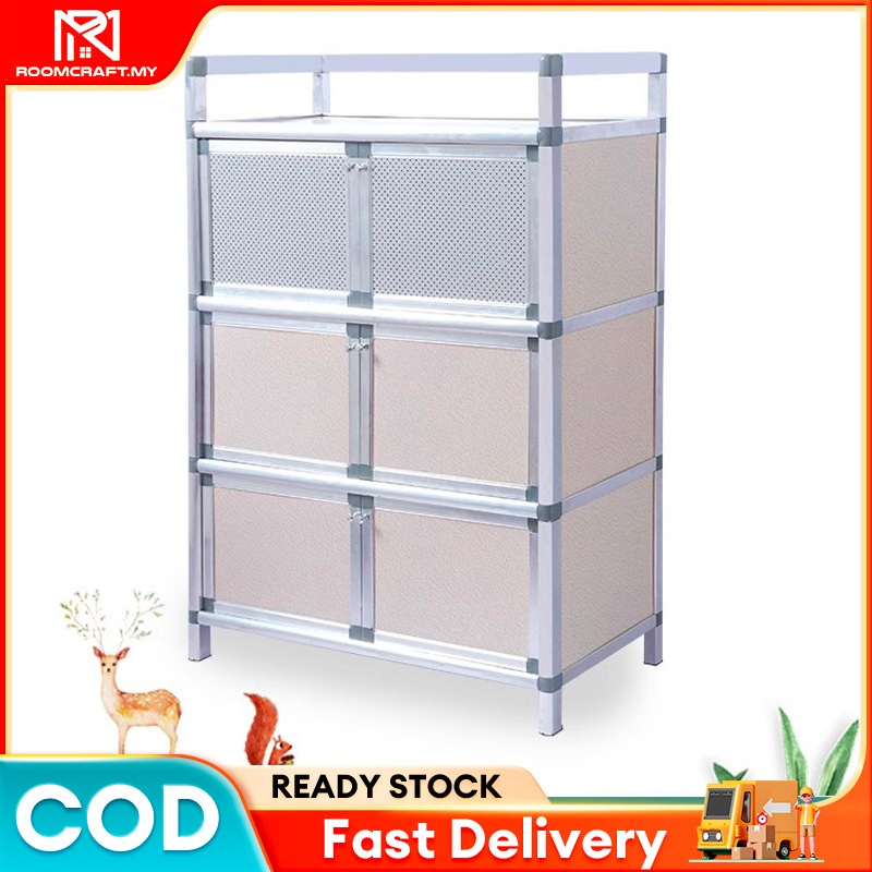 Sideboard cupboard cabinet storage cabinet simple assembly non-rusting ...