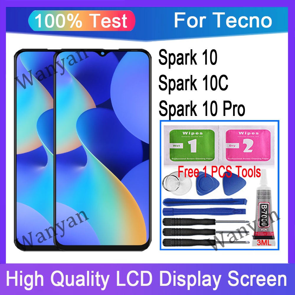 Original Tecno Spark 10 4G 5G Spark 10C Spark 10 Pro LCD Display Touch Screen Replacement ...