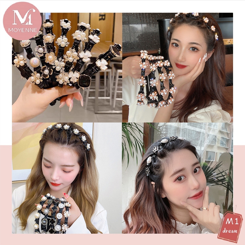 Fashion Korean flower hairband weaves hairband hairties cekak rambut ...