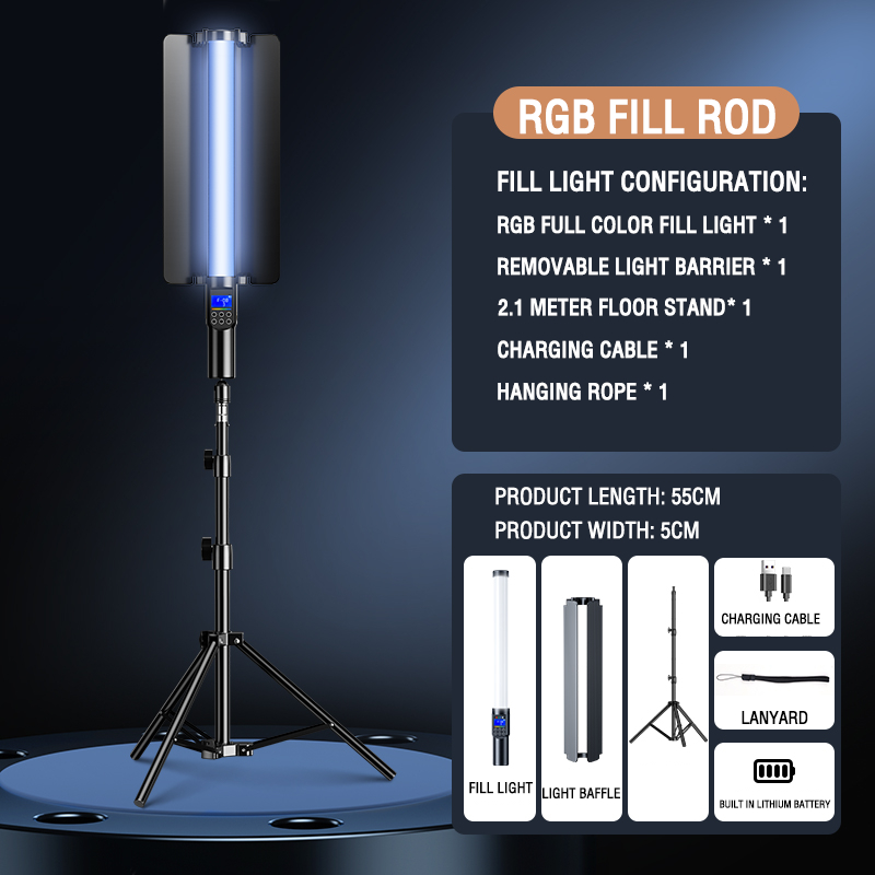 Video Light 4600mah 3 Hours of Battery Life 55cm Handheld LED Video ...