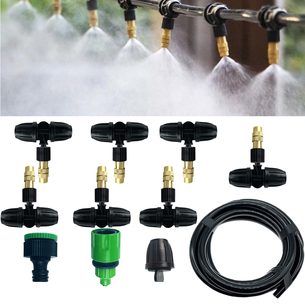 8/11MM PVC Hose Outddoor Garden Misting Cooling System With 7 Meters ...