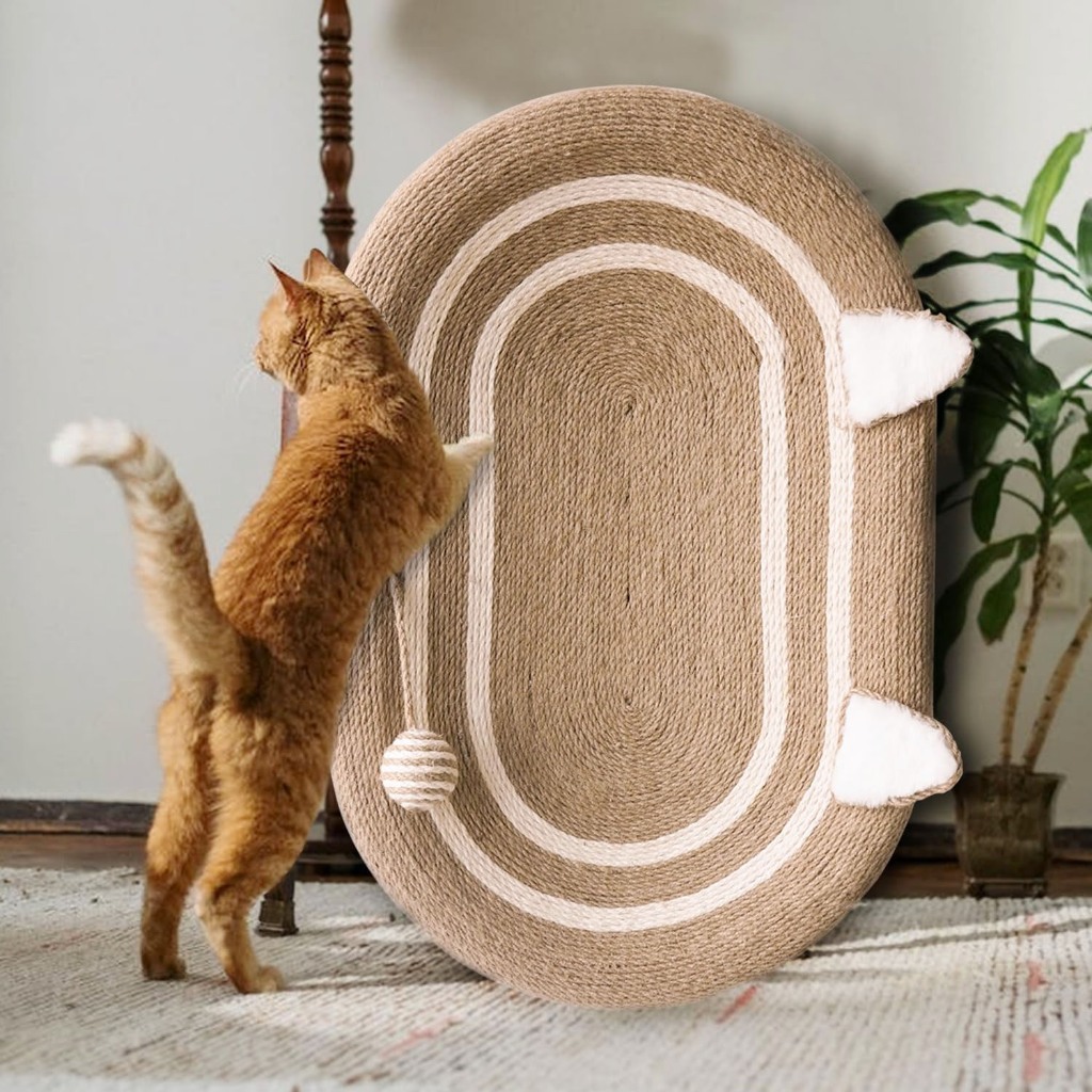 Cat Scratching Board Oval Big Size 61cm Tempat Cakar Kucing Cat Toys ...