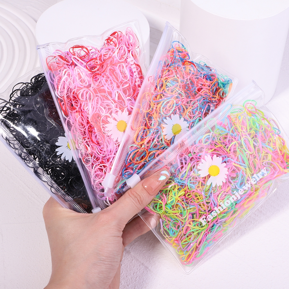 500Pcs/set Girls Rubber Band Elastic Hair Bands Headband Children ...