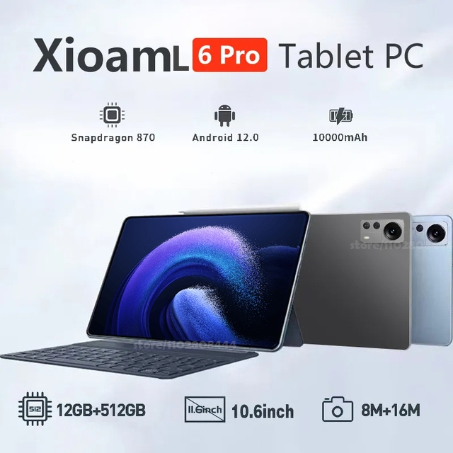 2026 New Global Version Original Pad 6 Pro Tablet Android 12 Snapdragon ...