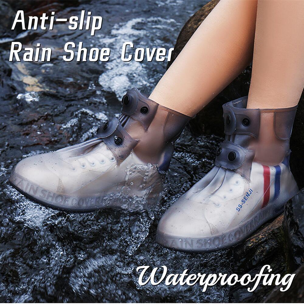 Reusable Elastic Anti-slip Rain Boot Cover PVC Waterproof Shoe Cover ...