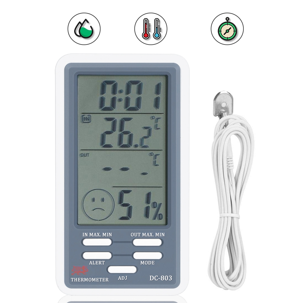 Digital Temperature Humidity Meter Indoor Outdoor Thermo meter moisture ...