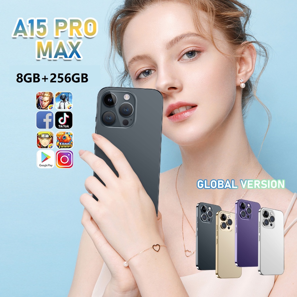 A15 PRO MAX 5G Smartphone6.7inch HD Full-Screen Memory 8+256GB Camera ...