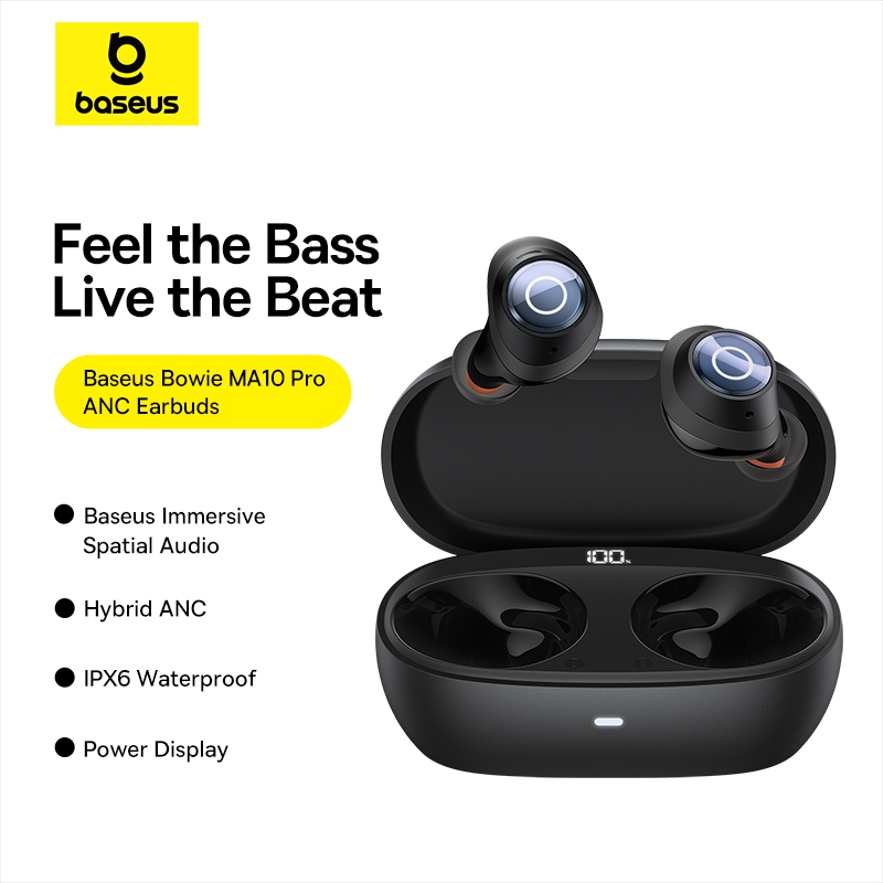 Baseus Bowie MA10 PRO ANC Wireless Earphone Bluetooth 5.3 48dB Noise ...