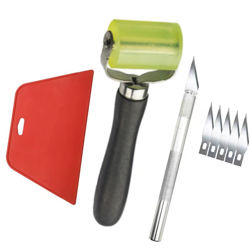 8-Piece Sealed Trapezoidal Scraper Wallpaper Smoothing Tool Roller ...