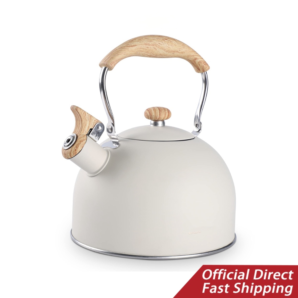 Stainless Steel Whistling Kettle Food Grade Tea Pot Compatible With Gas ...