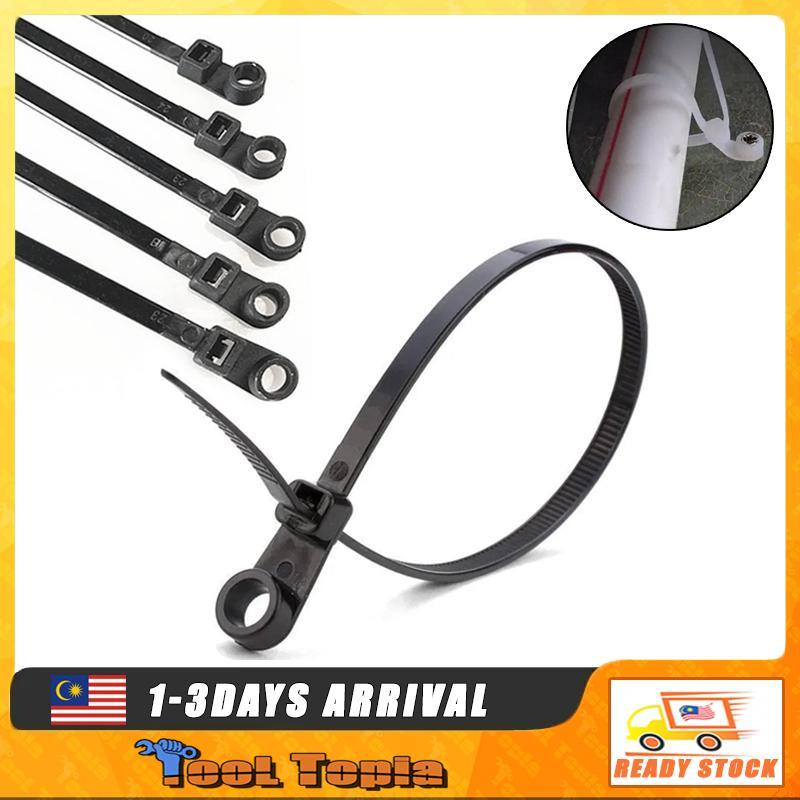 ToolTopia |Fast|Local Shipping| Fixed-Head Nylon Cable Ties with Wall Mount Hole - Black and ...