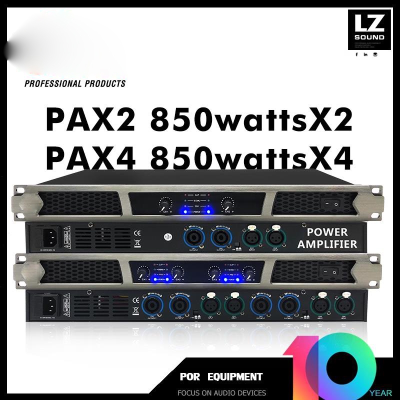 WARADIGM audio amplifier PAX-2 2 channels PAX-4 4 channel 8 ohms rated ...