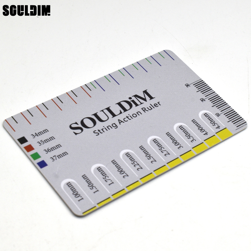 Guitar String Action Gauge String Pitch Ruler Card Luthier Tool ...