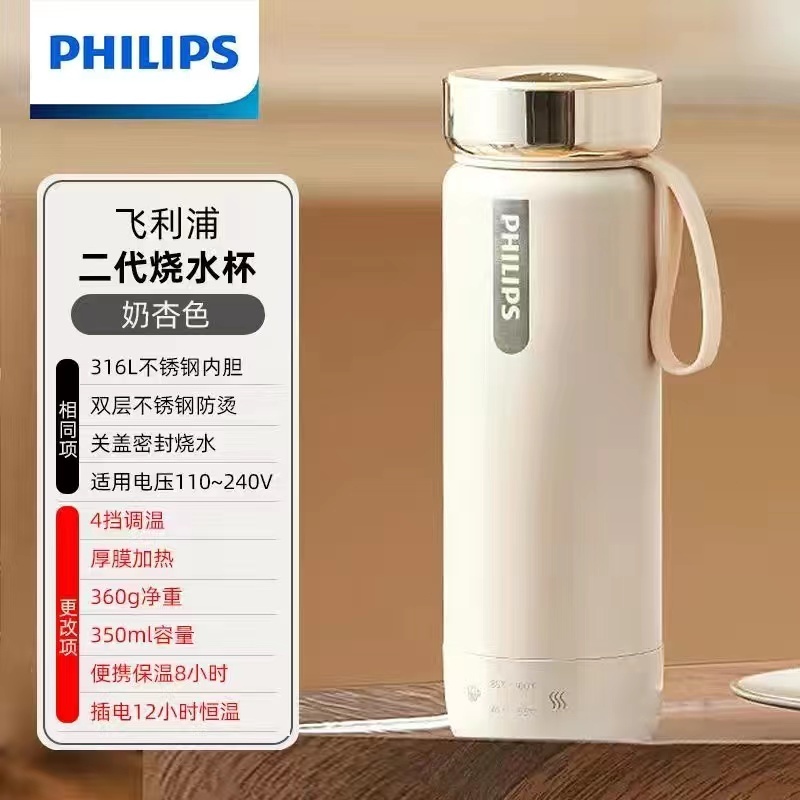 【2nd Generation】 Philips Boiling Water Cup 100-240V Portable Boiling ...